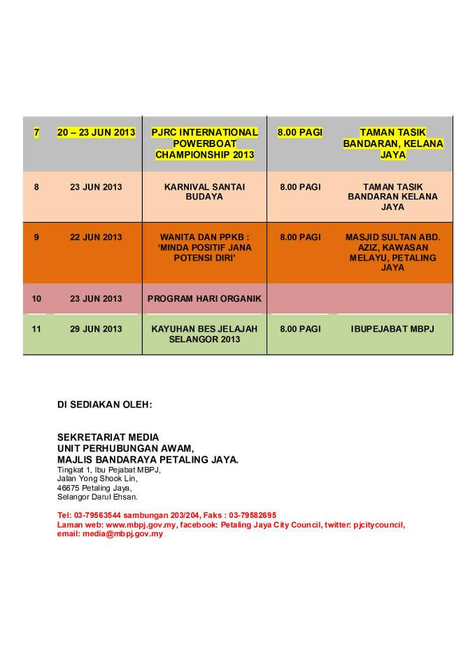 Kalendar Aktiviti Jun 2013 | Portal Rasmi Majlis Bandaraya Petaling ...
