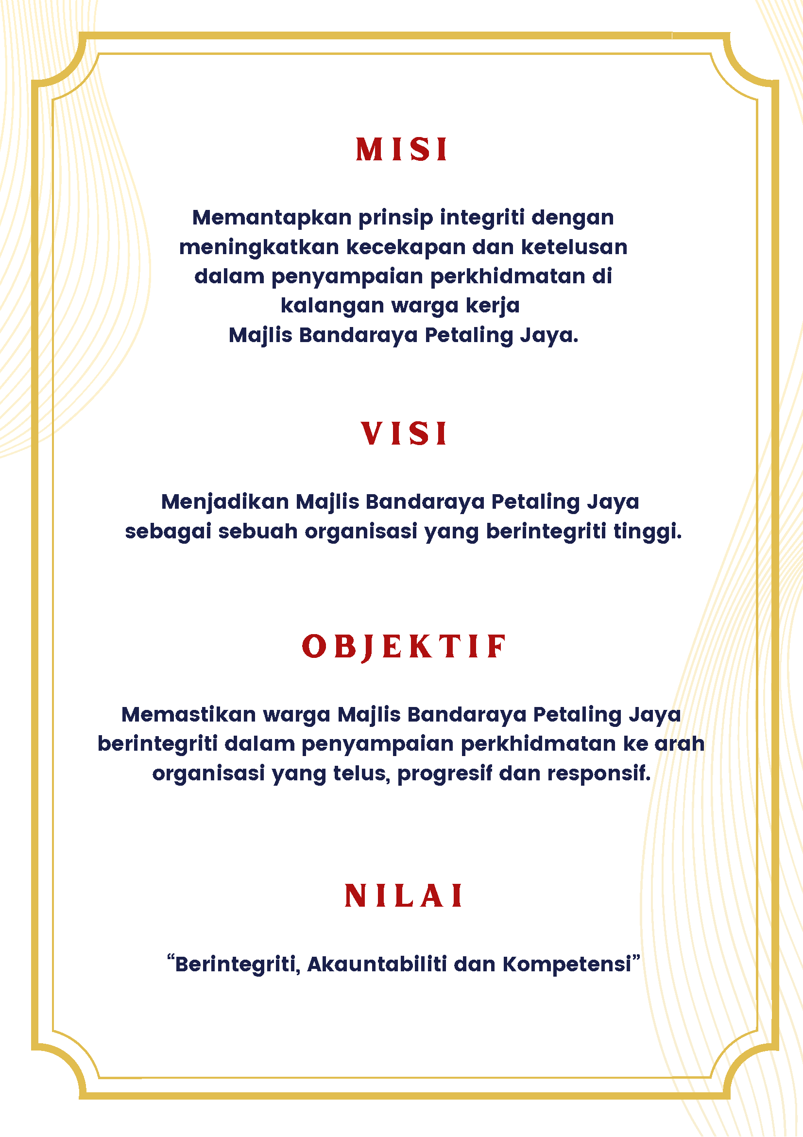 Profail Unit Integriti | Portal Rasmi Majlis Bandaraya Petaling Jaya (MBPJ)