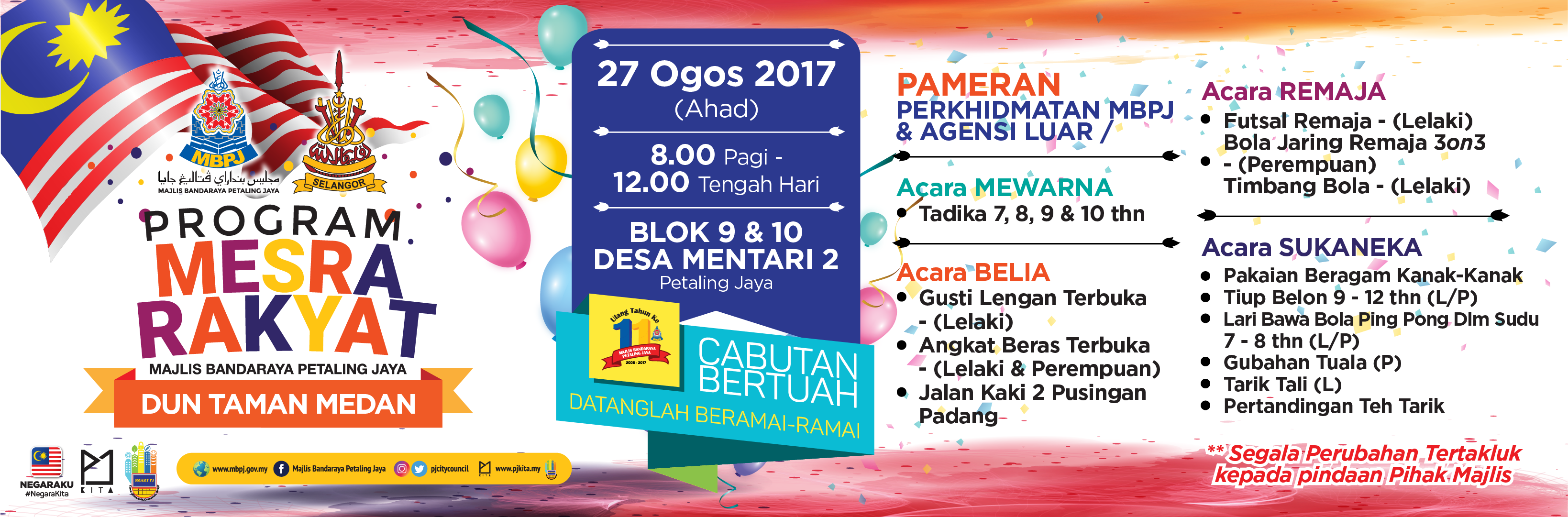 Program Mesra Rakyat Taman Medan 2017 | Portal Rasmi Majlis Bandaraya ...