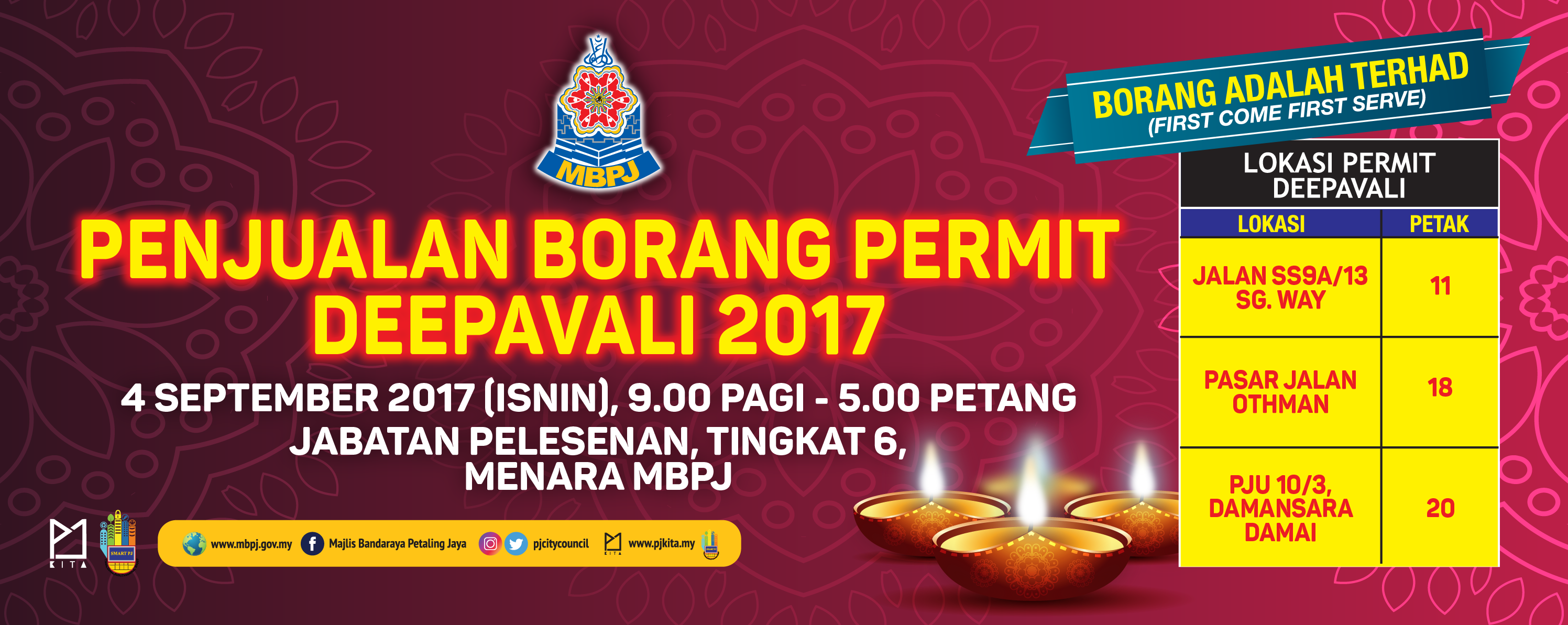 Penjualan Borang Permit Bazaar Deepavali | Portal Rasmi Majlis ...