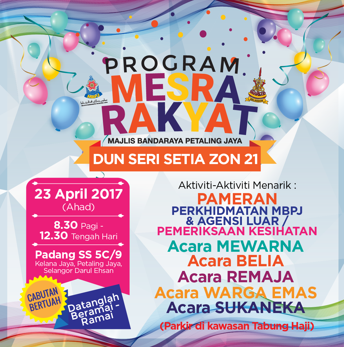 Maklumat Program Mesra Rakyat Zon 21 | Portal Rasmi Majlis Bandaraya ...