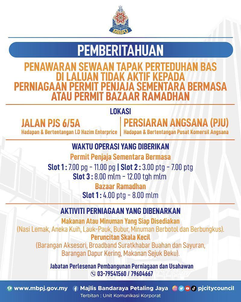 PENAWARAN SEWAAN TAPAK PERTEDUHAN BAS DI LALUAN TIDAK AKTIF KEPADA ...